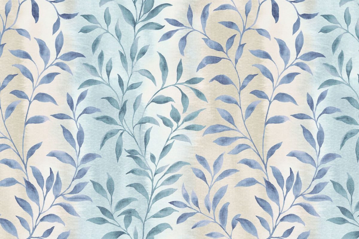 Leaves On Fabric – Print A Wallpaper