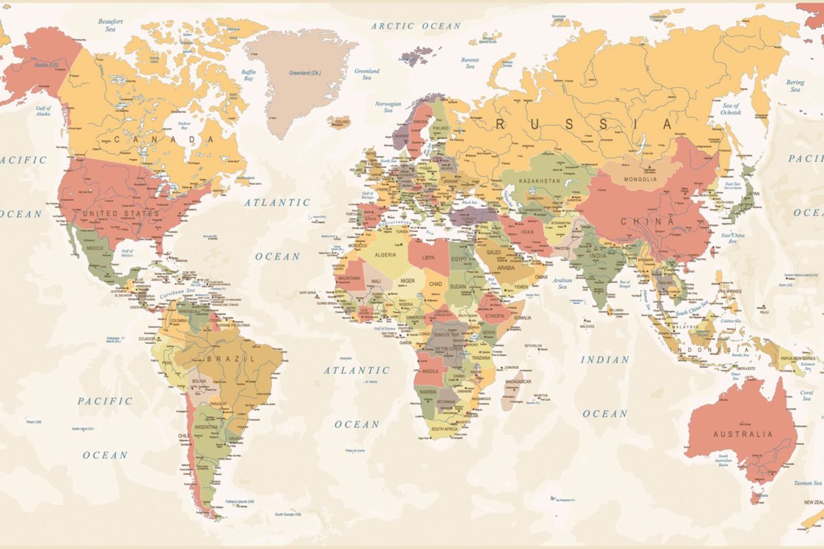 Multicolour Map – Print A Wallpaper