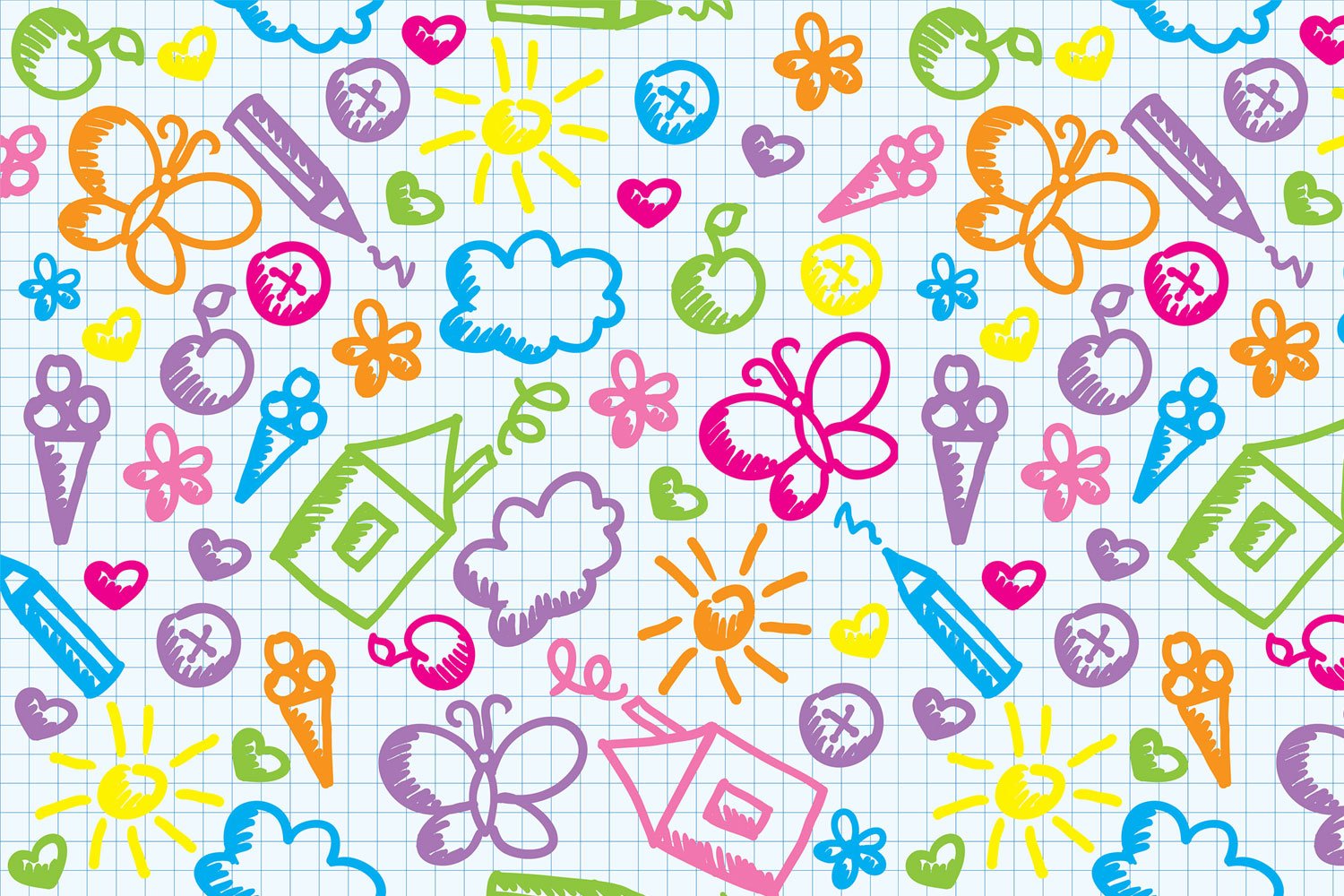 Crayon Doodles – Print A Wallpaper