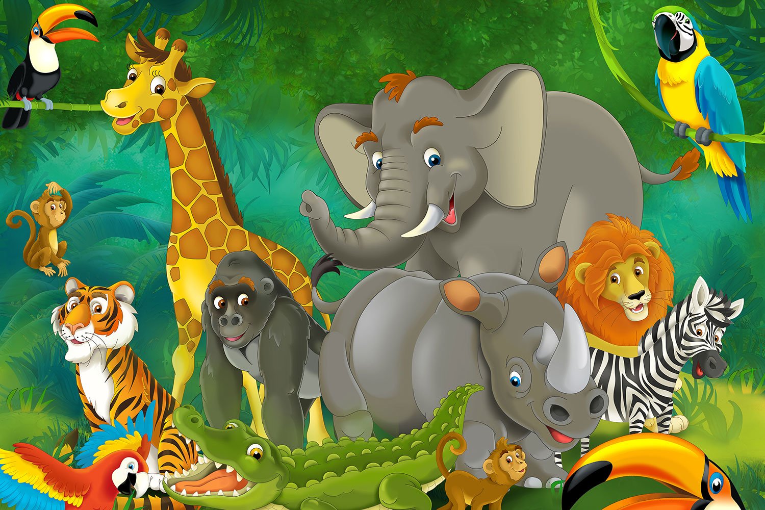 Jungle Group | Print A Wallpaper