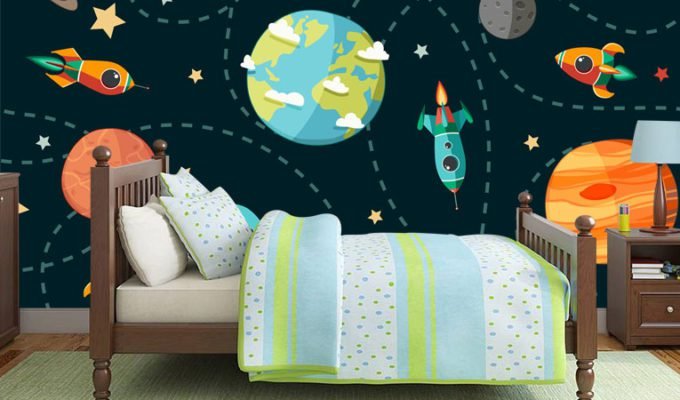 Transform your kids room into a space station – Print A Wallpaper